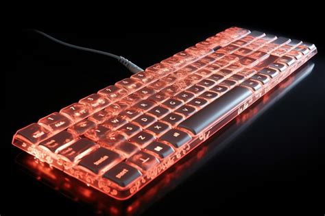 A Laser Keyboard Projecting Onto A Flat Surface Premium Ai Generated Image