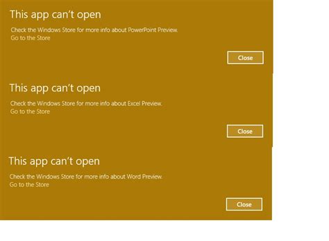 Unable To Open Office Universal Apps Error This App Cant Open