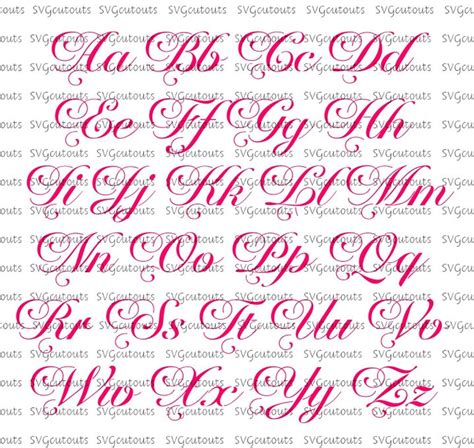 Fancy Script Font Monogram