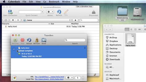 Upload A File With Ftp Using Cyberduck Youtube