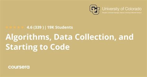 Algorithms Data Collection And Starting To Code Coursya