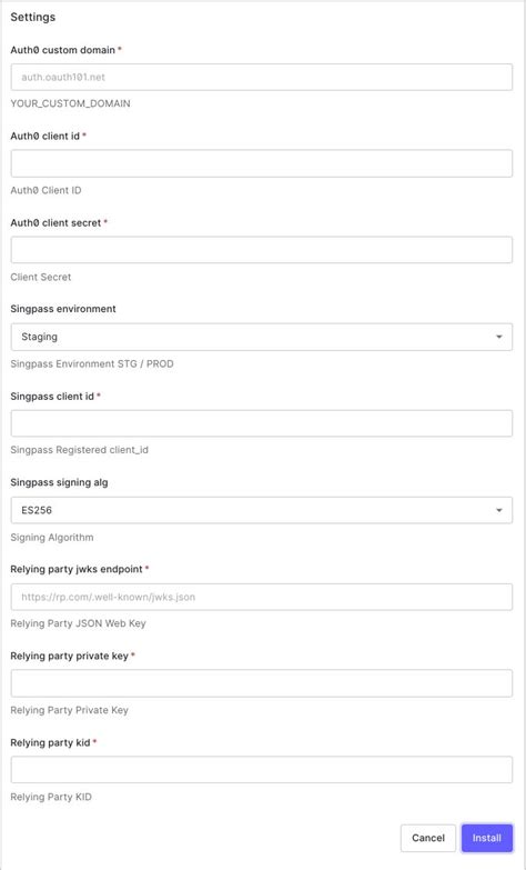 Auth0 Integration With Singpass