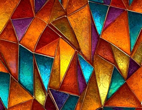 Colorful Geometric Tiles Arranged In A Vibrant Mosaic Pattern Stock Illustration Illustration