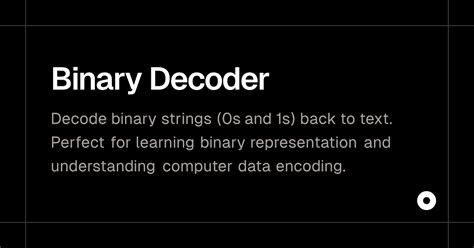 Binary Decoder