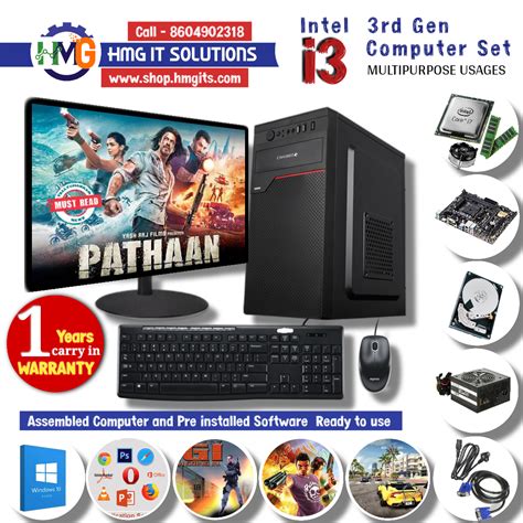 Desktop Pc Intel I3 3rd Gen 8 Gb Ram Hdd500 Gb Storage 18″ Led