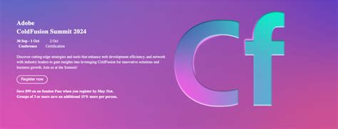 Discover The Future Of Web Development At Adobe Coldfusion Summit 2024 Fusionreactor