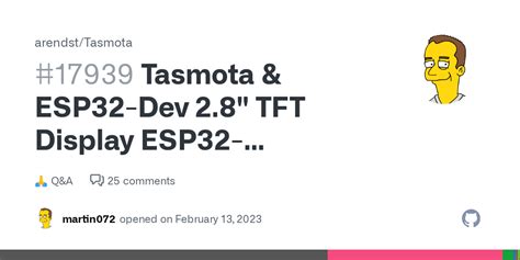Tasmota And Esp32 Dev 28 Tft Display Esp32 2432s028r · Arendst Tasmota