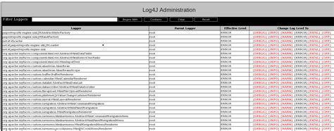 Use Log4jadminjsp To Control Log4j Logging Levels Compass