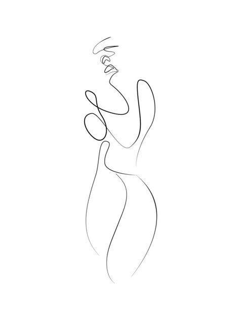 Woman Single Line Drawing Single Line Drawing Line Drawing Drawings