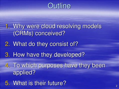 Ppt Cloud Resolving Models Their Development And Their Use In Parametrization Development