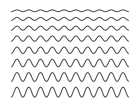 Wavy Zigzag Lines From Thick To Thin Graphic Vector Image