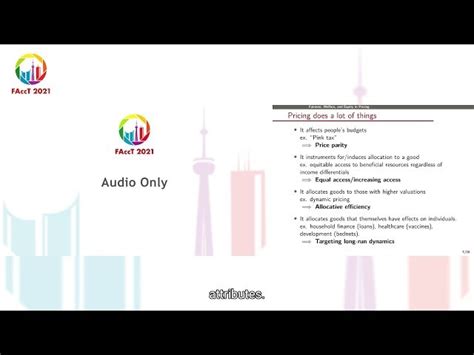 Acm Facct Conference Talk Fairness Welfare And Equity In Personalized Pricing From