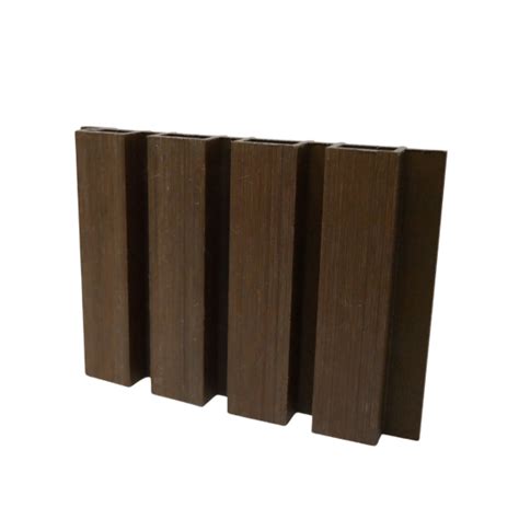 Walnut 2 5m Slatted Composite Cladding Acoustic Wall