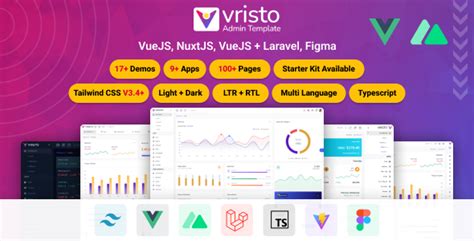 Vristo Multipurpose Tailwind Vuejs Nuxtjs Laravel Vuejs Admin