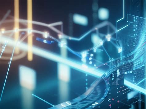 Premium Ai Image Cyber Big Data Flow Blockchain Data Fields Concept