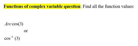 Solved Functions Of Complex Variable Question Find All The
