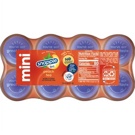 Snapple Peach Tea Mini Bottles 8 Pk 8 Fl Oz Frys Food Stores