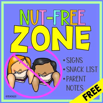Nut Allergy Poster Snack List Sign Parent Note By Teach Michelle