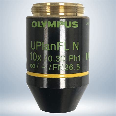 Olympus Microscope Objective Uplanfl N 10x 0 30 Ph1 Refurbished Refurbished Microscopes