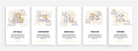 Farming And Agriculture Concept Onboarding Mobile App Page Screen With