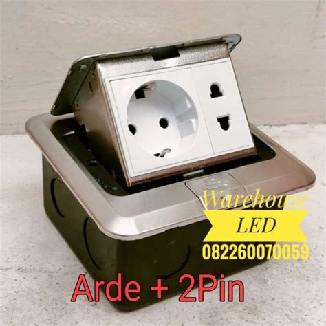 Jual Stop Kontak Lantai 3 Modul Flip Up Isi Stopkontak Arde Eu 2pin 3pin 2pin Di Seller