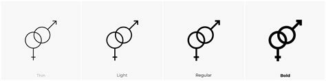 Reaction Icon Thin Light Regular And Bold Style Vector Image