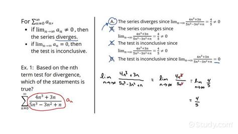 Determining Whether Or Not A Series Is Divergent Using The Nth Term