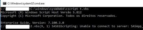 Sasegscriptingdll Cant Connect To Server Sas Support Communities