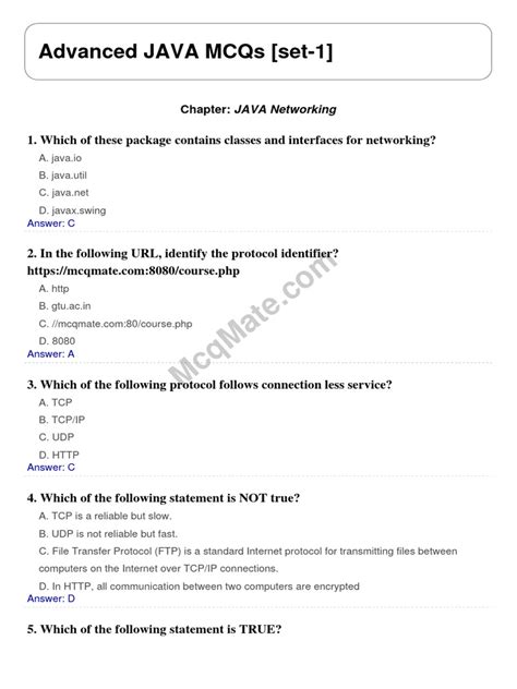 Advanced Java Set 1 Pdf Network Socket Computer Networking