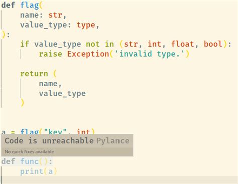 False Positive Of Code Is Unreachable Detection · Issue 2992 · Microsoftpylance Release · Github