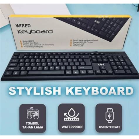 Jual KEYBOARD WIRED USB JOINT BLACK Shopee Indonesia