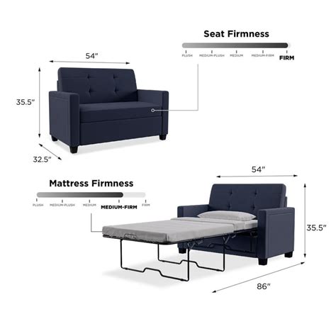 Twin Size Sleeper Sofa Dimensions Baci Living Room
