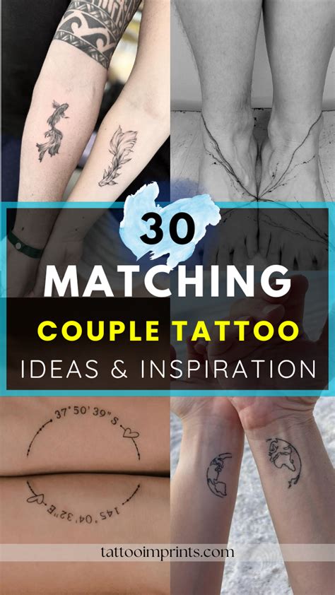 30 Meaningful Matching Tattoo Ideas For Couples Tattoo Imprints