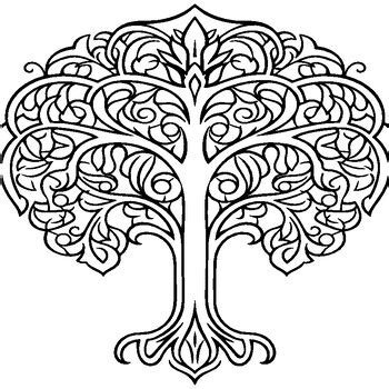 Tree Coloring Book For Adult Forests And Trees Adult Colouring Images