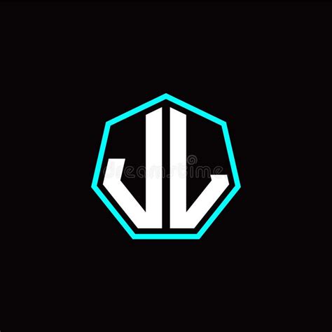 J L Initials Modern Polygon Logo Template Stock Vector Illustration