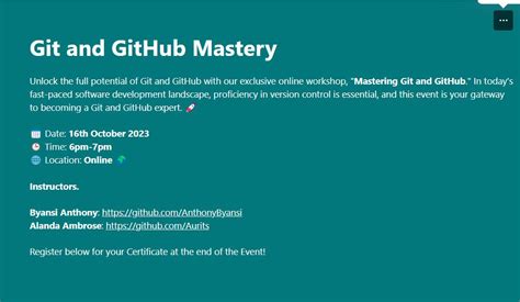 Ambrose Alanda On Linkedin Git Github Techworkshop Skillboost Registernow