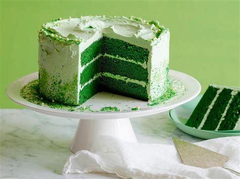 St Patricks Day Green Velvet Layer Cake Recipe Food Network Kitchen