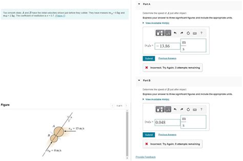 Solved Two Smooth Disks A And B Have The Initial Velocities