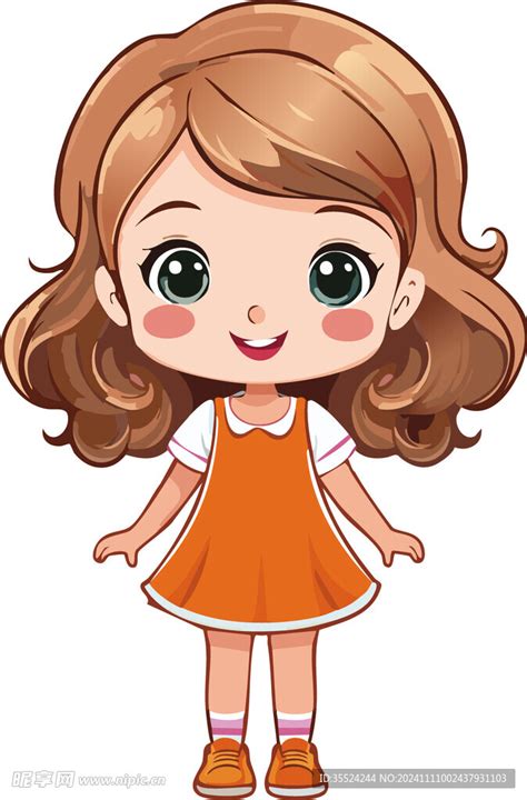 可爱的小女孩设计图 动漫人物 动漫动画 设计图库 昵图网