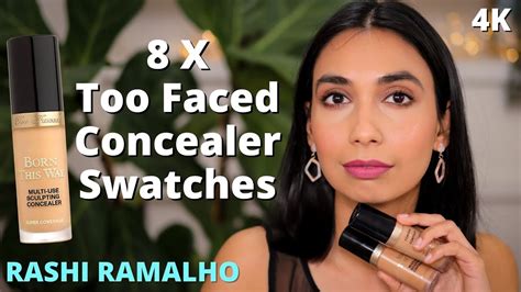Too Faced Born This Way Concealer Swatches On Brown Skin Youtube