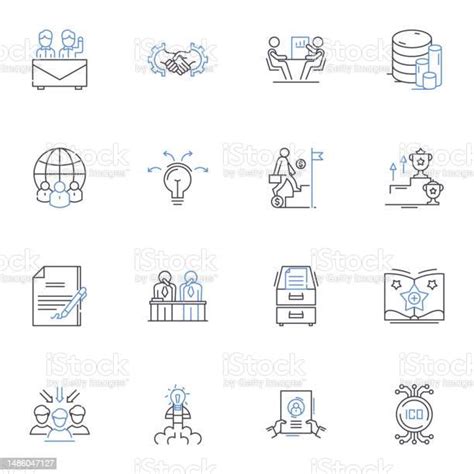 유통 채널 라인 아이콘 컬렉션입니다 소매 도매 물류 공급 판매 시장 딜러 벡터 및 선형 그림 아울렛 배달 경로 개요 표지판 세트 고객에 대한 스톡 벡터 아트 및 기타 이미지