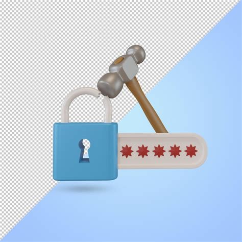 Premium Psd 3d Render Of Padlock Icon With Star Concept Illustration Of Opening A Document File