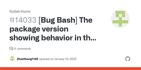Bug Bash The Package Version Showing Behavior In The Version Drop