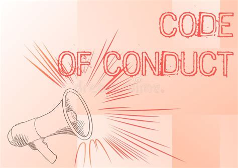 Writing Displaying Text Code Of Conduct Business Idea Ethics Rules