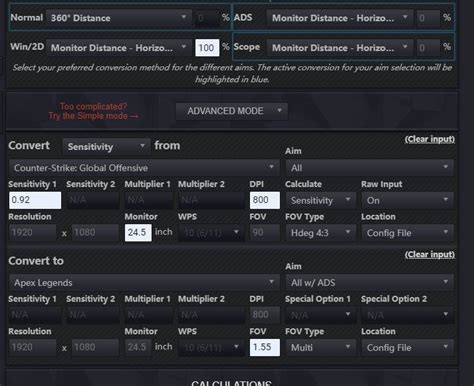 CSGO To Apex CONVERTION Technical Discussion Mouse Sensitivity Community