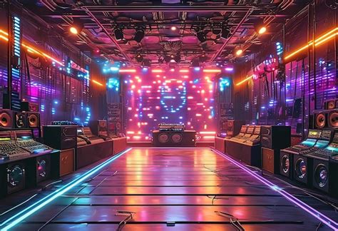 Electronic Dance Music Background Premium Ai Generated Image