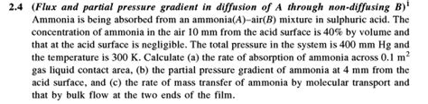 24 Flux And Partial Pressure Gradient In Diffusion