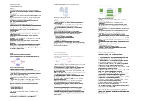os sem operating system important questions pdf operating systems