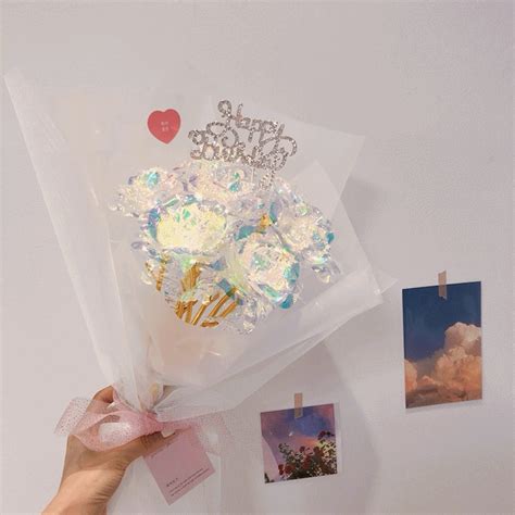 실물보장홀로그램장미꽃다발한송이꽃다발미니꽃다발선물꽃다발 에이블리