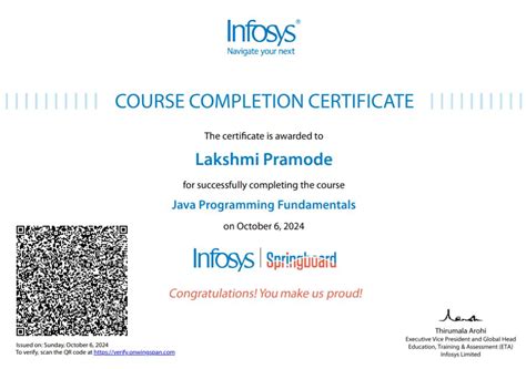 Lakshmi Pramode On Linkedin Javaprogramming Learningjourney Careergrowth Infosysspringboard